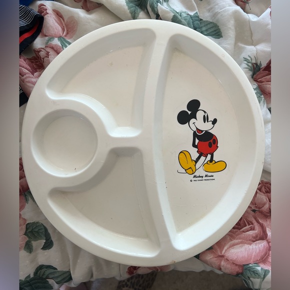 Disney | Other | Vintage Mickey Mouse Plate Set | Poshmark